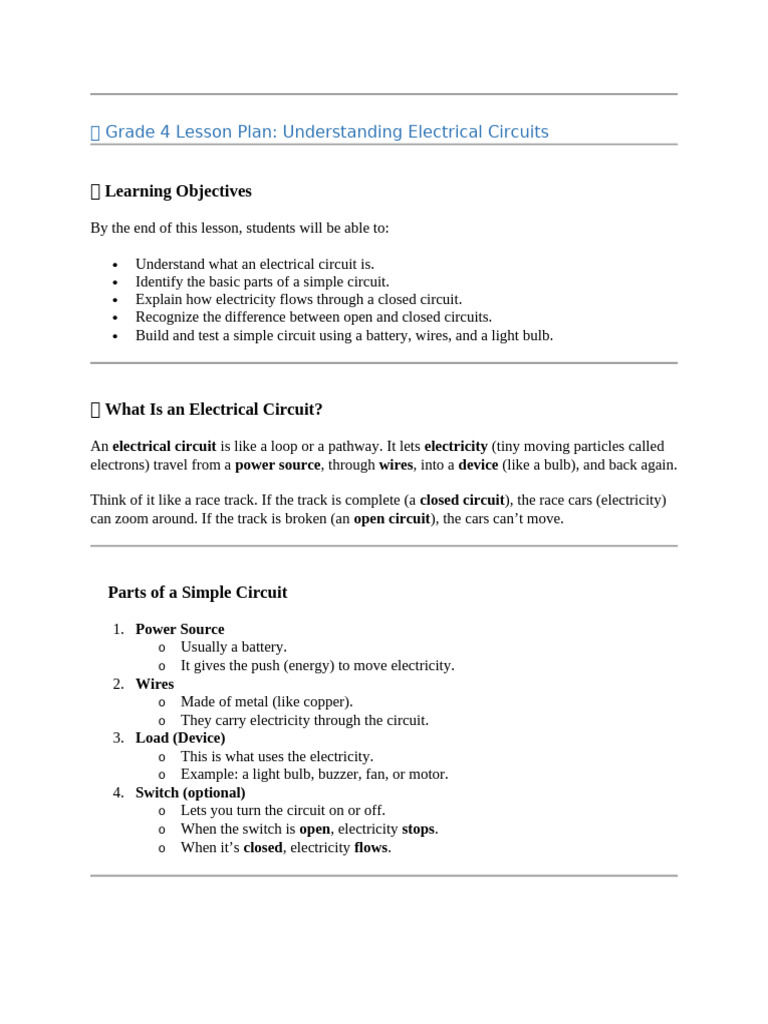 Understanding Electrical Circuits | PDF | Electricity | Switch