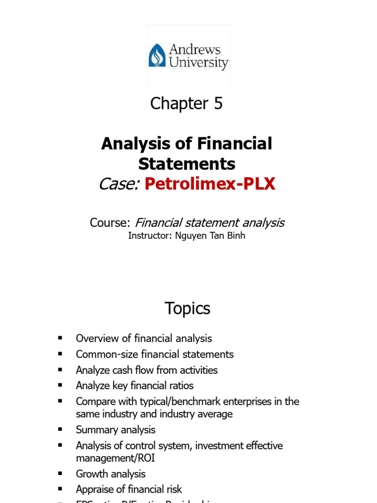 Chapter 5-Financial Statement Analysis-Petrolimex | PDF | Equity (Finance) | Working Capital