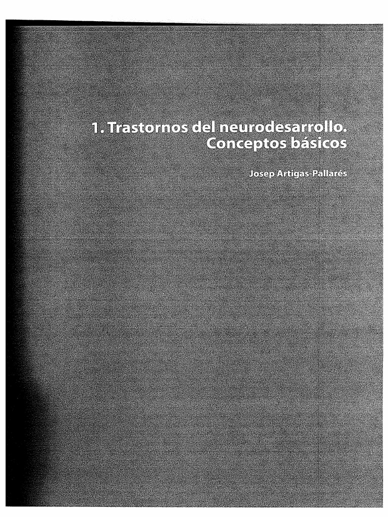 Cap 1. Trastornos Del Neurodesarrollo. Conceptos Básicos[20379] | PDF