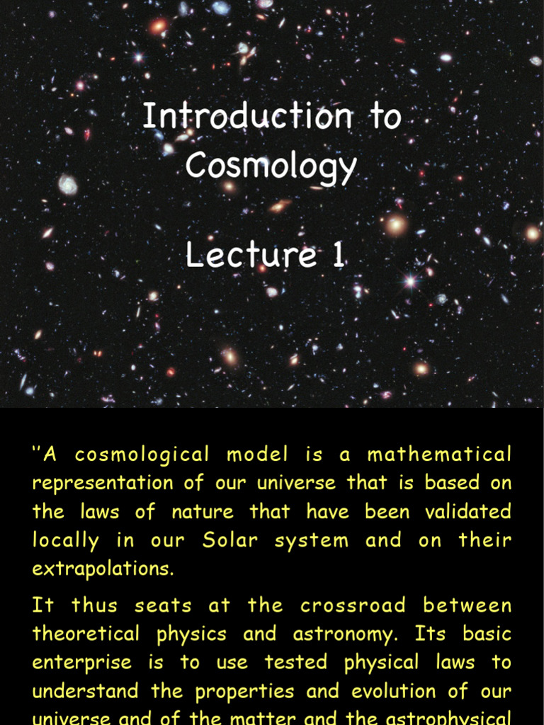Introduction to Cosmology Concepts | PDF
