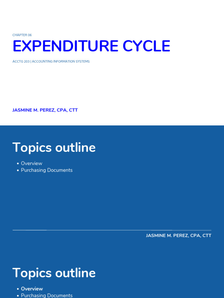 Acctg 203 - Chapter 6 Expenditure Cycle - 221107 - 190927 | PDF ...