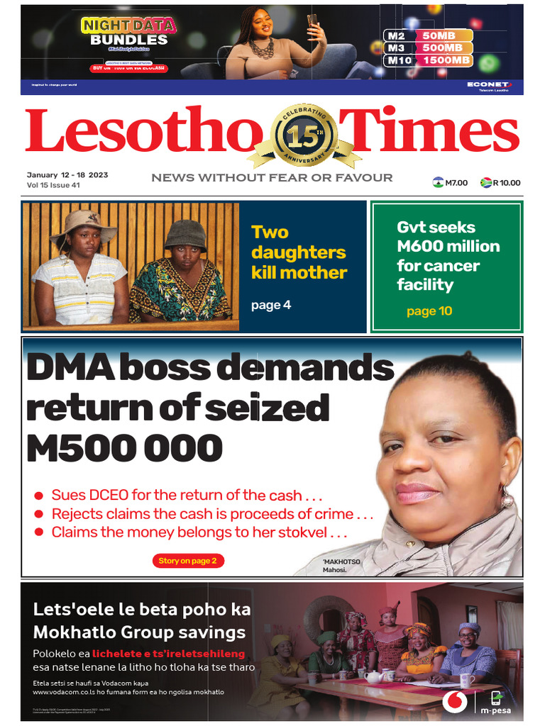 Lesotho Times 12 January 2023 | PDF | Public Law | Criminal Law