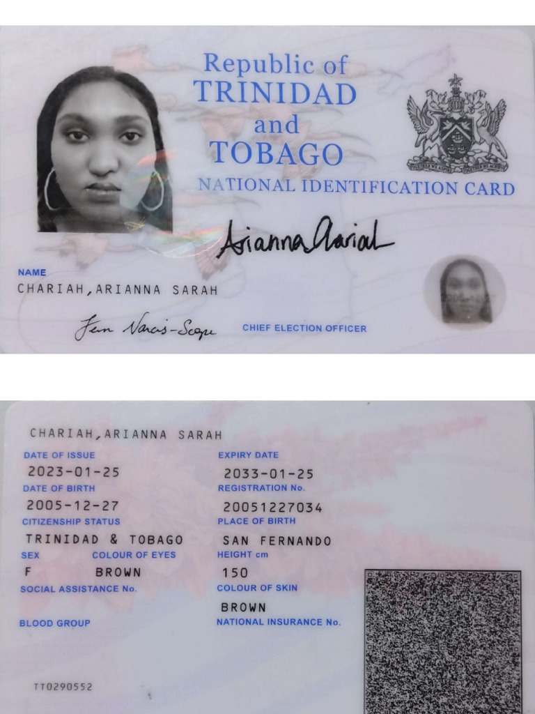 Arianna Chariah ID Card | PDF