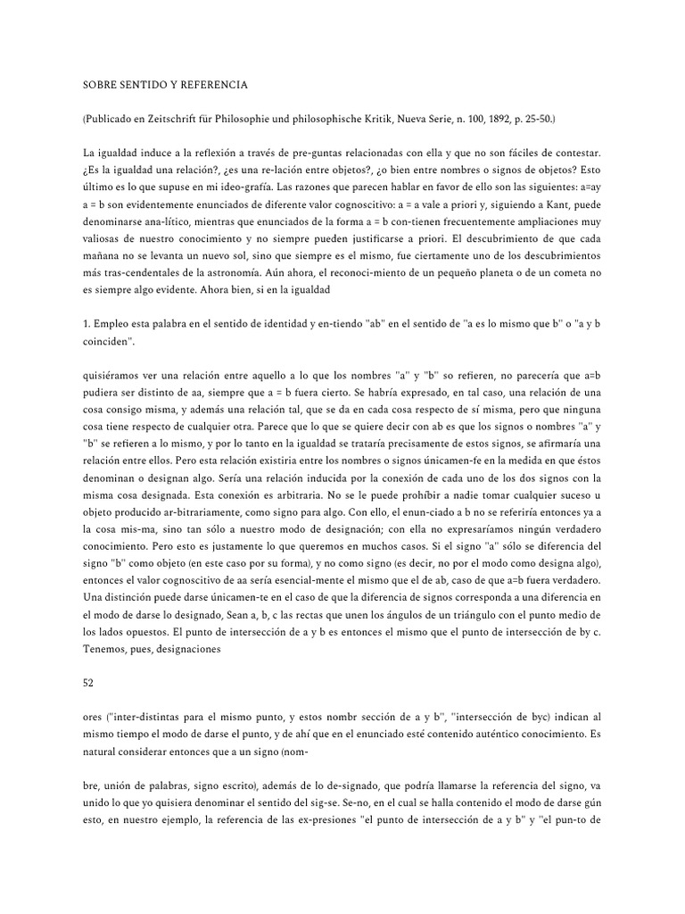 Frege | PDF | Verdad | Pensamiento