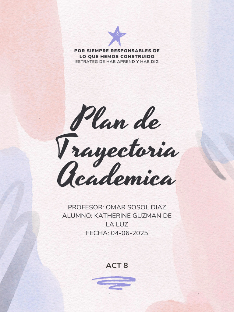 Plan de Trayectoria Académica 2025 | PDF | Aprendizaje | Cognición