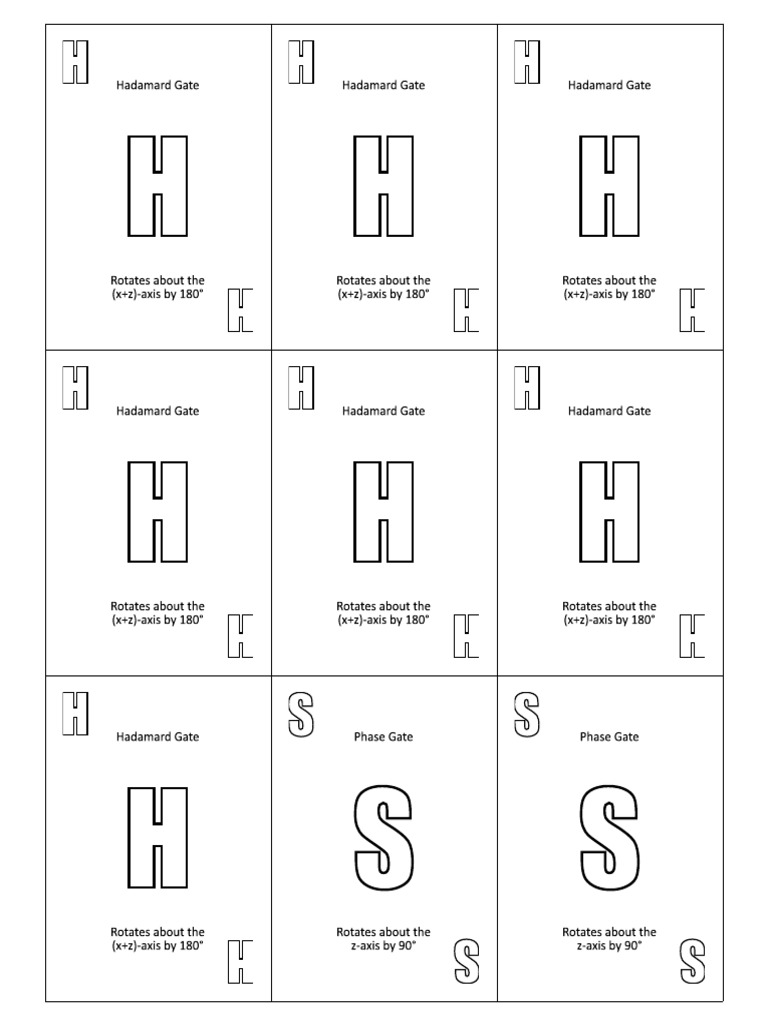 Qubit Touchdown Cards | PDF