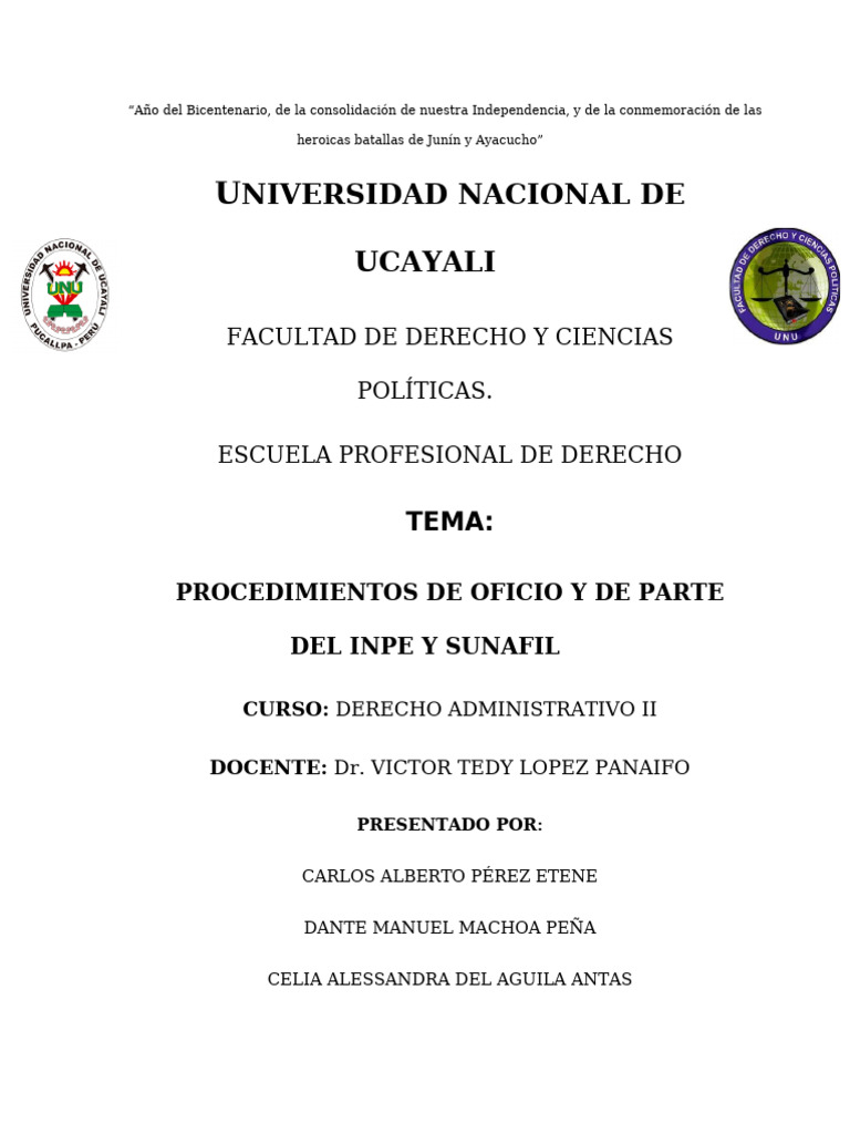 Monografía Terminada de Derecho Administrativo II | PDF | Apelación | Mandato