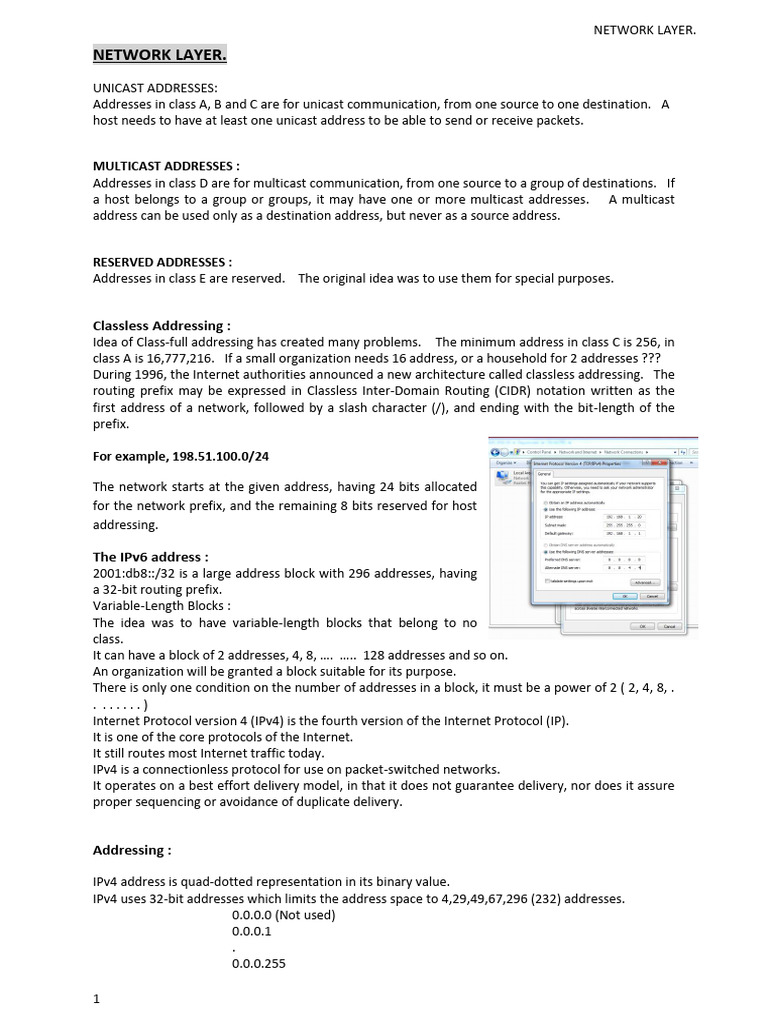 CN 4 Network Layer 29 Aug New 29 Aug 18 For Student-1 | PDF | Routing | Internet Protocols