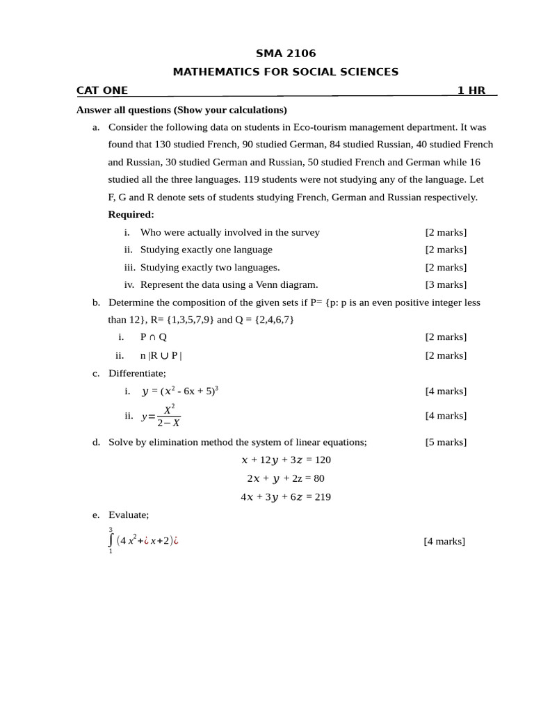 Sma 2106 Cat One | PDF
