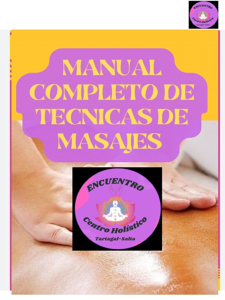 Tecnicas de Masajes Actualizado | PDF