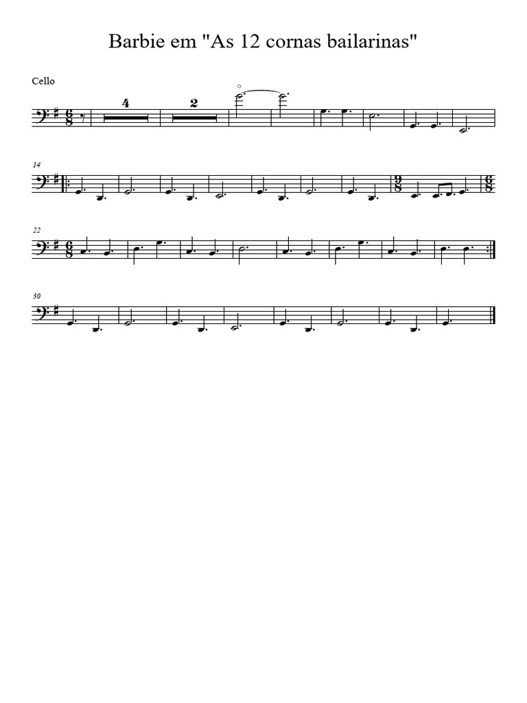 Barbie - Cello | PDF