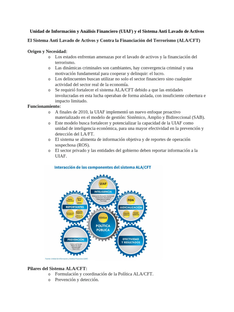 UIAF | PDF | Lavado de dinero
