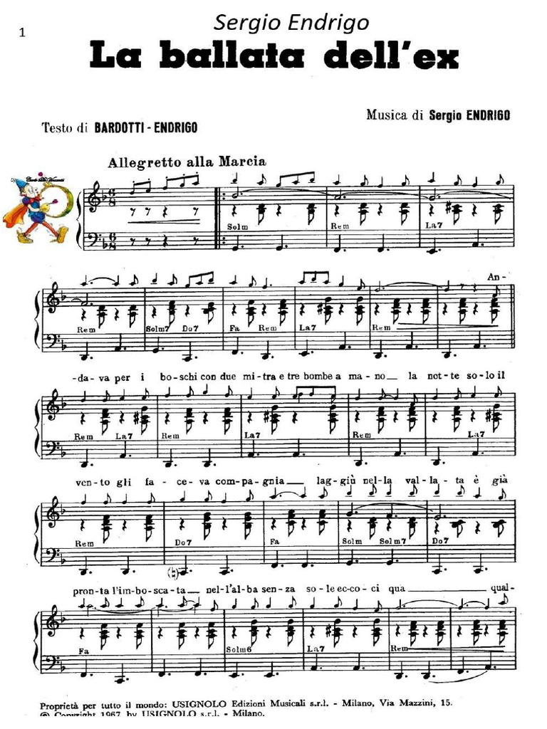Sergio Endrigo - La Ballata Dell'ex | PDF