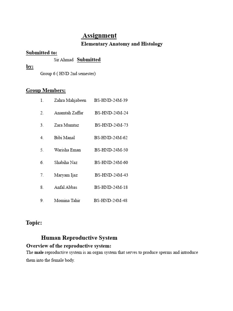 Human Reproductive System | PDF | Ovary | Uterus