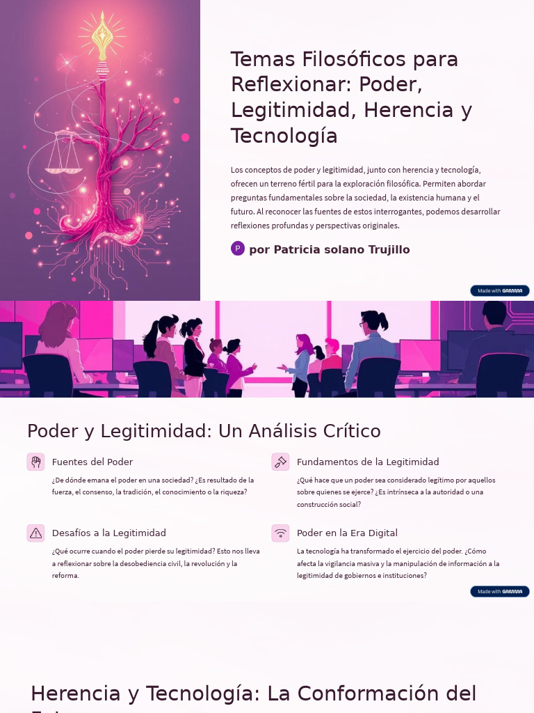 Temas Filosoficos para Reflexionar Poder Legitimidad Herencia y ...