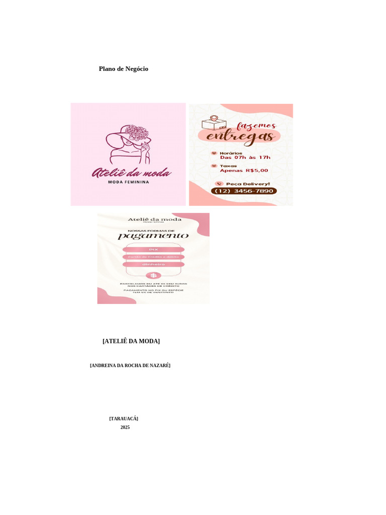 Plano de Negócio - CST Gestão Do Agronegócio - 5 Período | PDF | Moda | Business