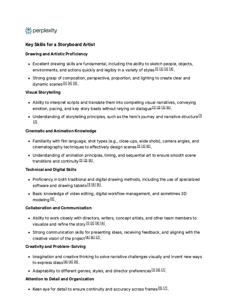 Essential Skills for Storyboard Artists | PDF | Drawing | Cinematography