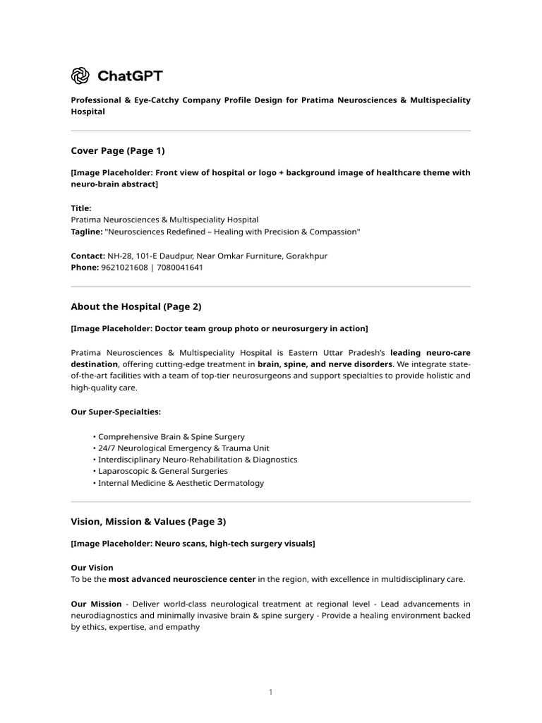 Pratima Profile Design | PDF | Neurology | Neurosurgery