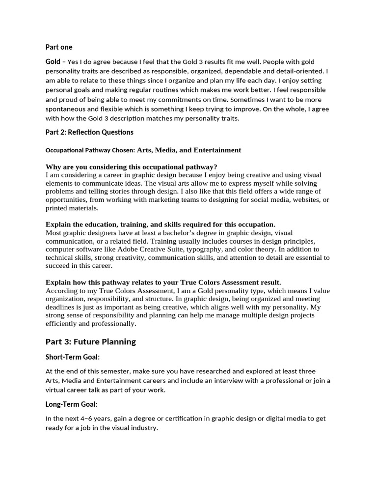 Career Exploration Assignment | PDF