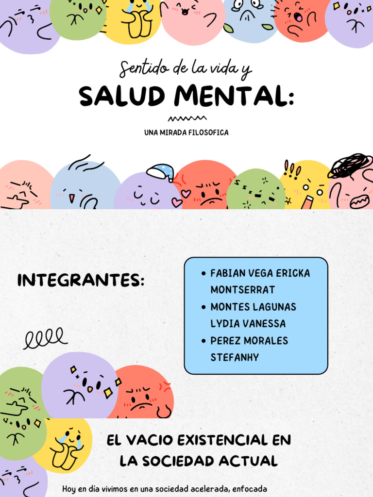 Presentación Diapositivas de Salud Mental Emociones Psicología Doodle Ilustrado Multicolores ...