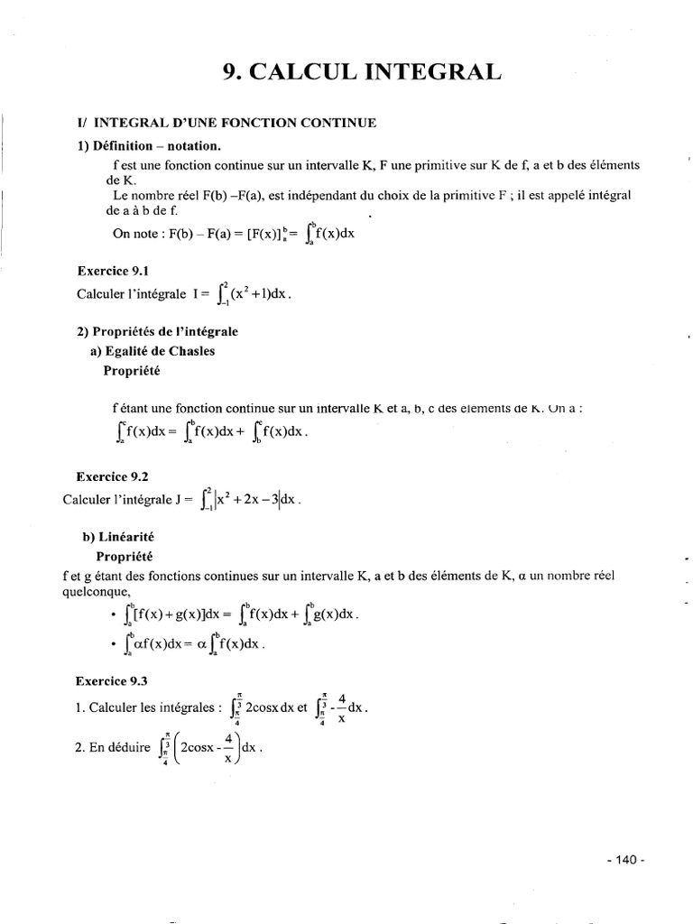13 - Calcul Integral & Equations Differentielles | PDF