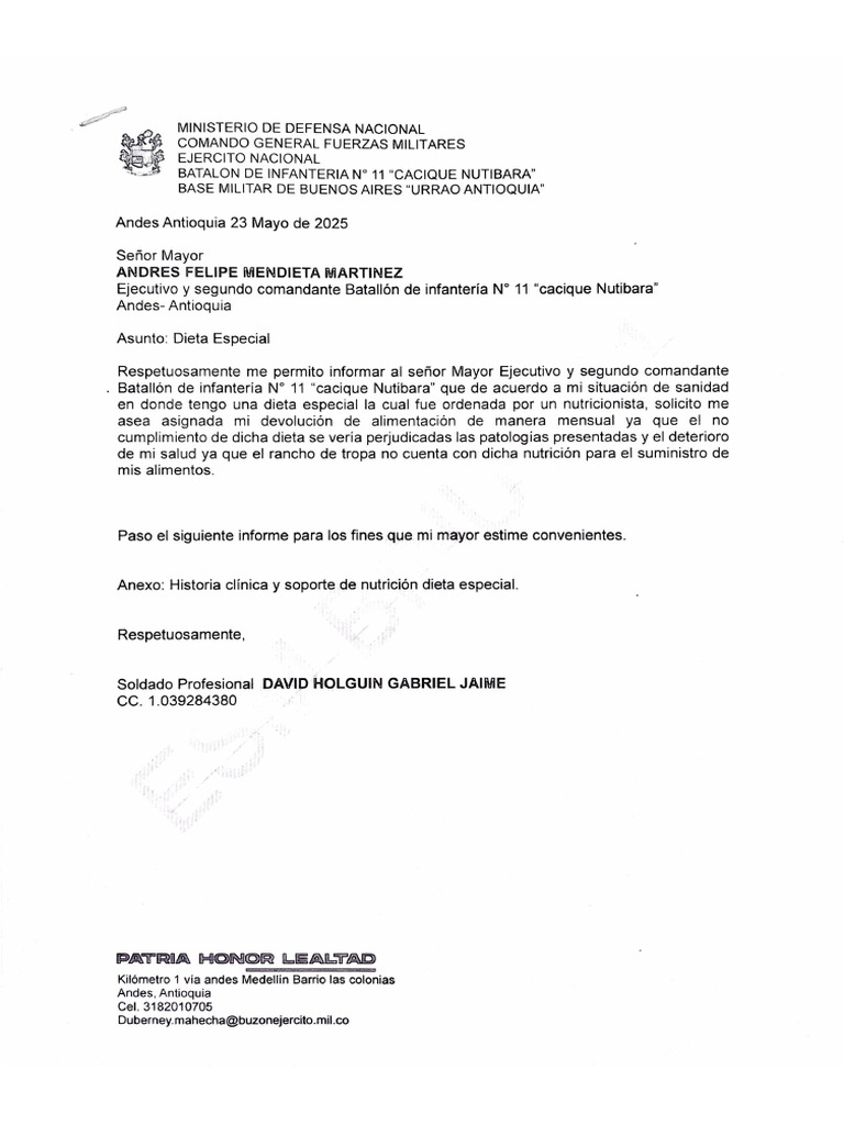 Dieta Especial David Holguín | PDF