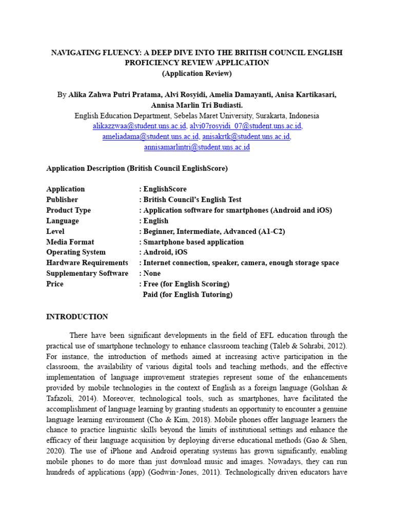 Application Review - Group 1 Class A (Academic Writing) | PDF | English ...