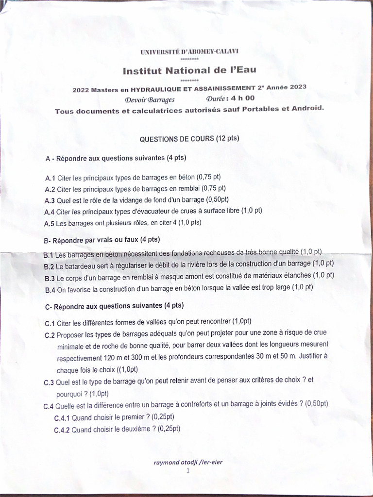 Exam 2023 | PDF