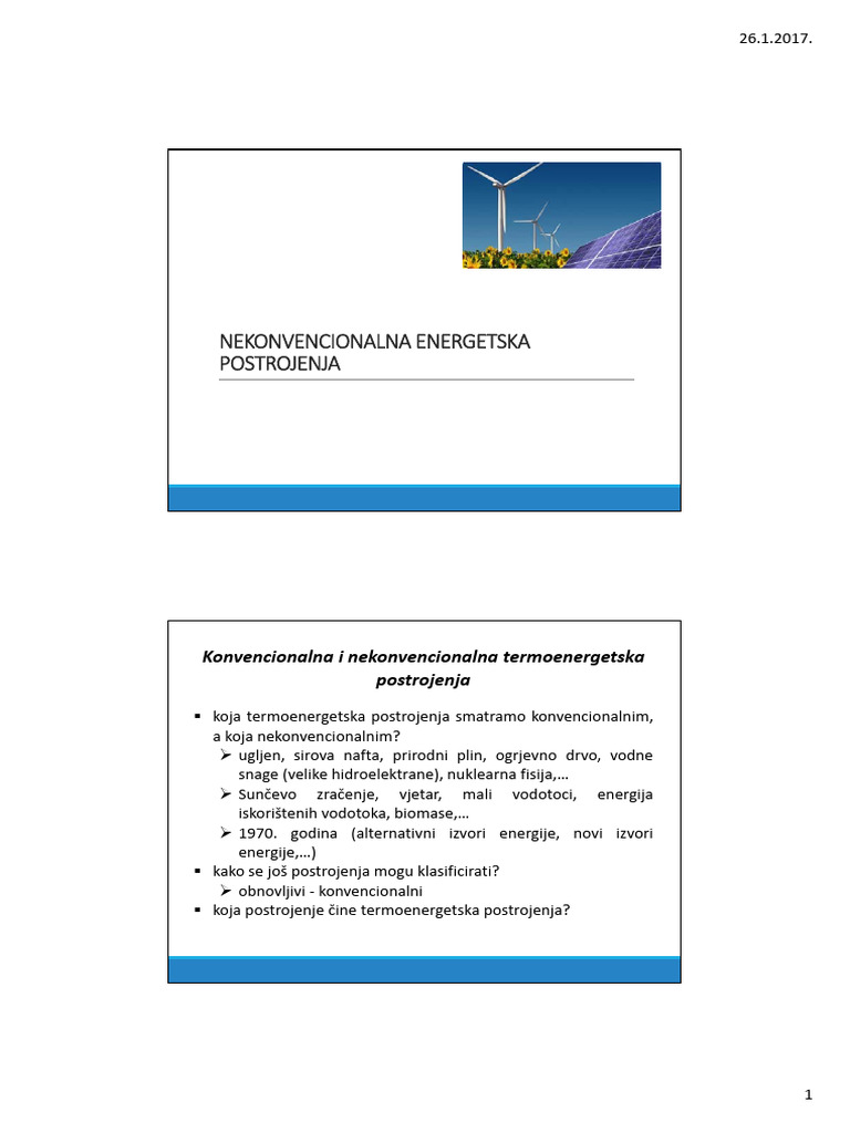 Nekonvencionalna Energetska Postrojenja | PDF
