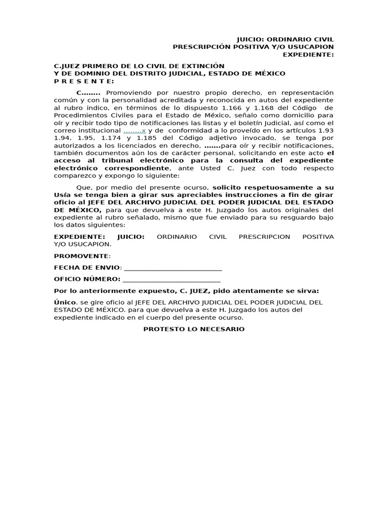 Devolucion Del Expediente | PDF