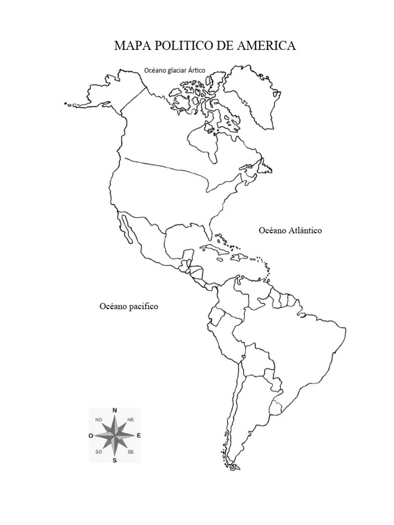 Mapa Politico de America para Imprimir | PDF