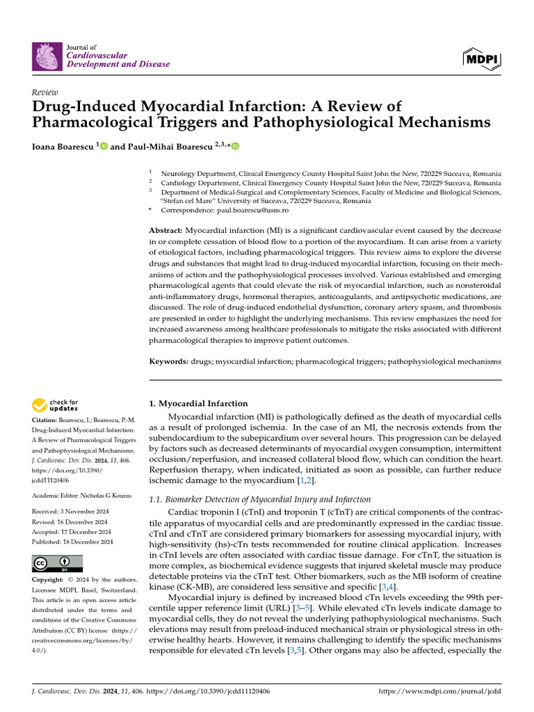 2024 Drug Induced Myocardial Infarction | PDF | Myocardial Infarction ...