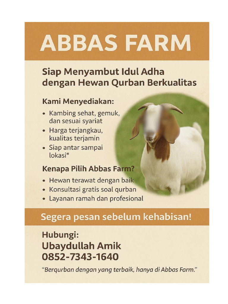 Penawaran Kambing Qurban | PDF
