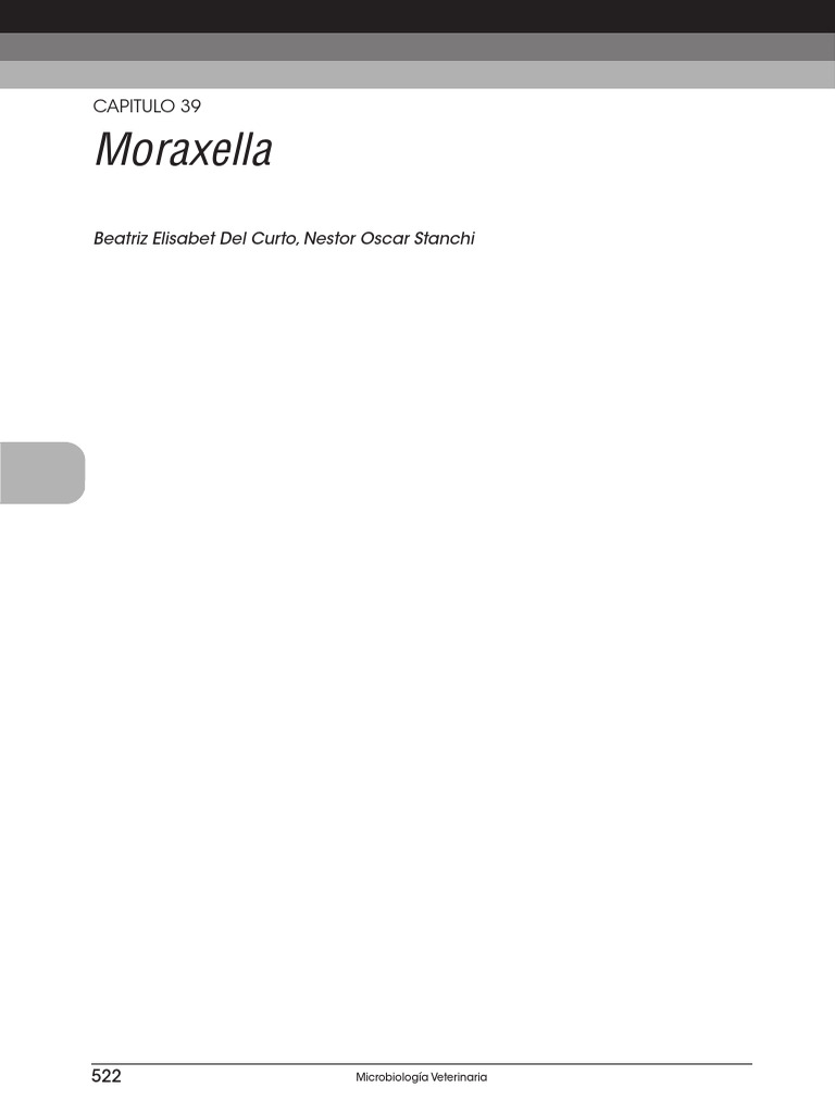 Moraxella | PDF | Infección | Las bacterias