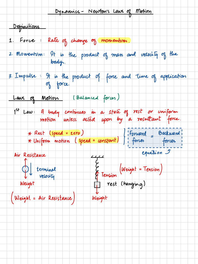 Day 2 Newtons Laws of Motion | PDF | Force | Weight