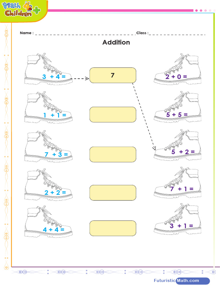 Basic Addition Practice Worksheet | PDF