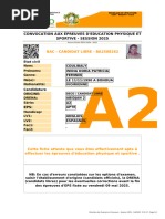 Convocation EPS Candidat Libre BAC 2025 | PDF