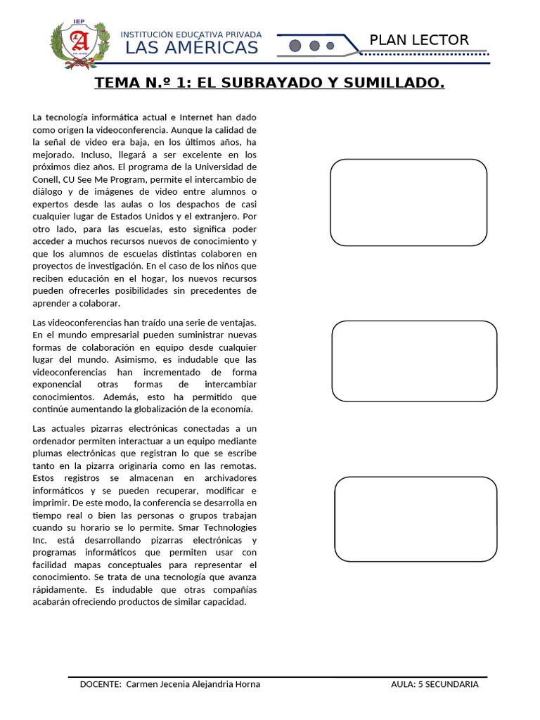 Plan Lector 5 Secundaria | PDF