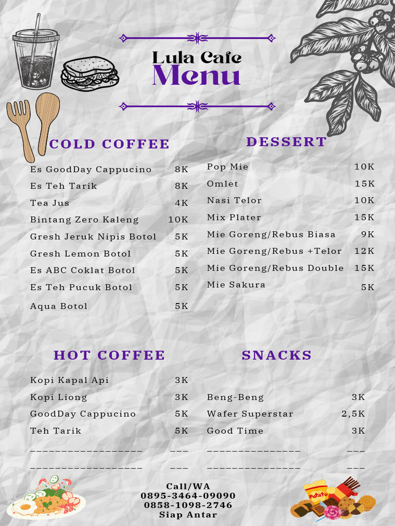 Dark Aesthetic Coffee Shop Menu - 20250507 - 202731 - 0000 | PDF