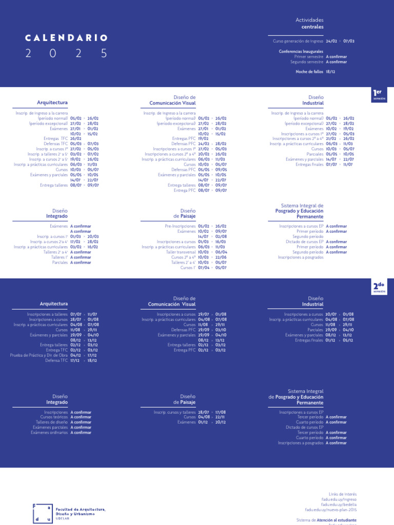 Calendario FADU 2025 Digital | PDF | Diseño | Innovación
