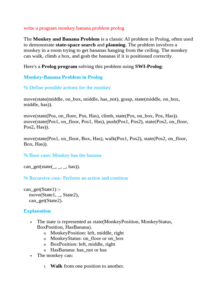 Prolog Program Manual | PDF