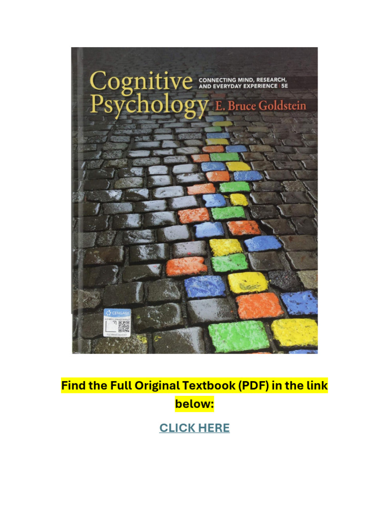 Cognitive Psychology Connecting Mind, Research, and Everyday Experience 5th Edition | PDF ...