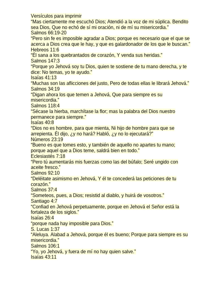 Versículos para Imprimir | PDF