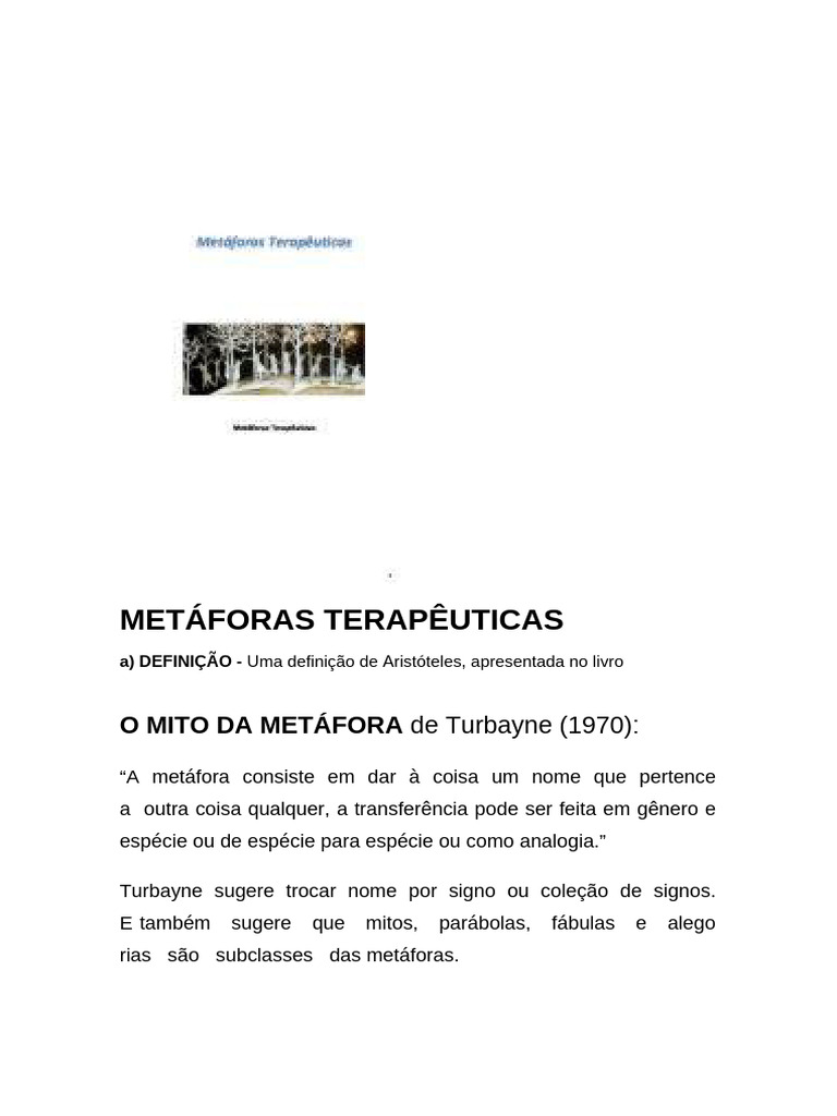 Metáforas Terapêuticas | PDF | Analogia | Sigmund Freud