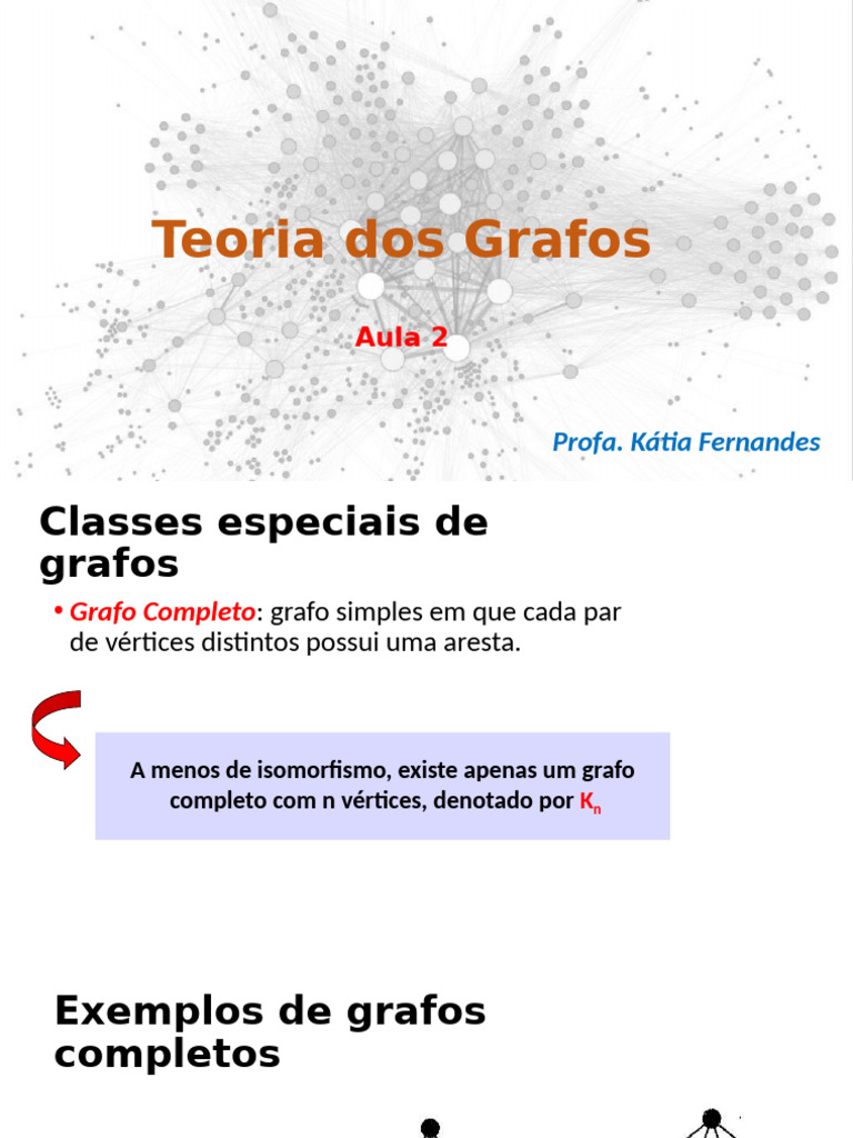 Slides Aula 2 Tipos de Grafos TG | PDF