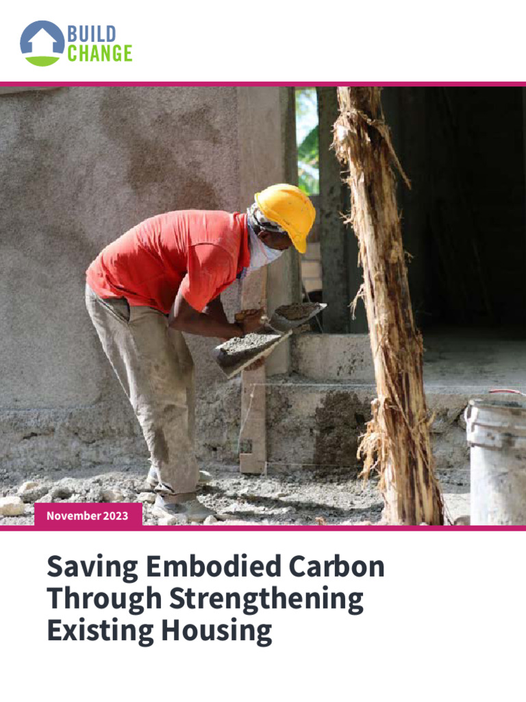 Build Change Embodied Carbon Savings Through Improving Housing Compressed | PDF | Concrete ...