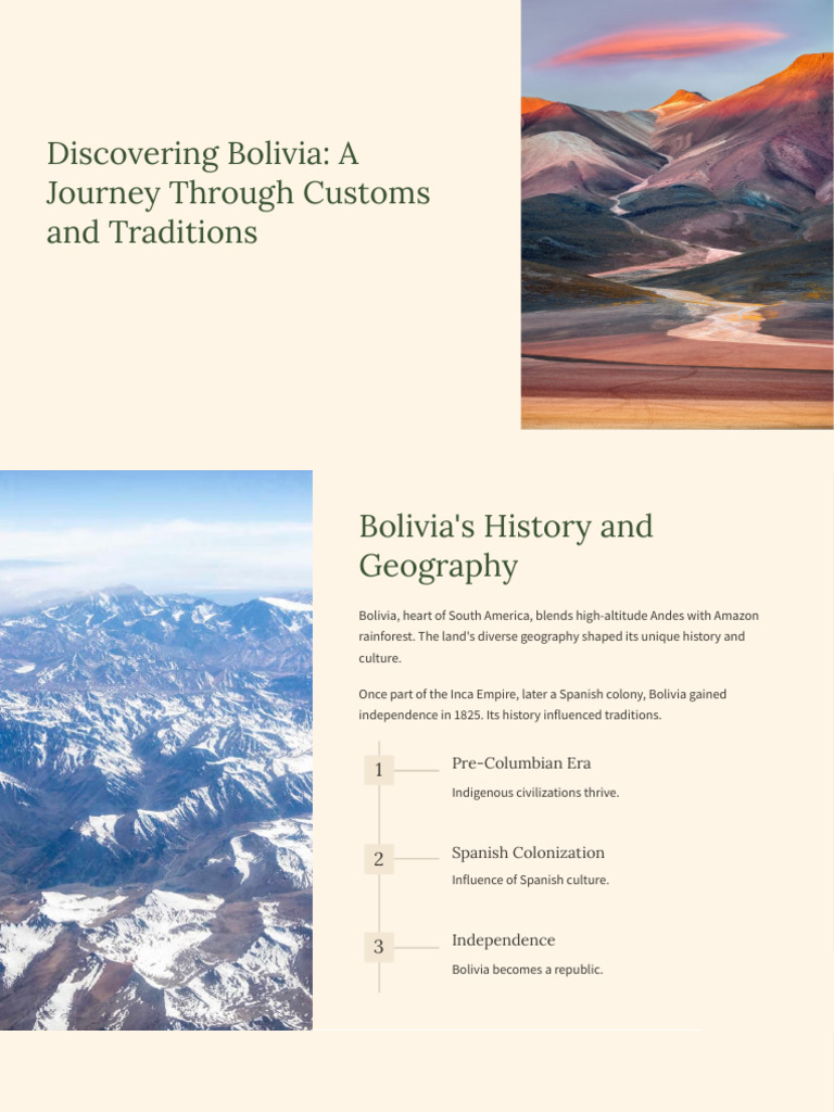Bolivia Customs and Traditions | PDF | Bolivia | Cuisine