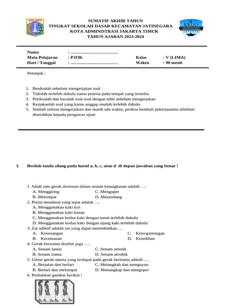 Soal Pjok Sat Kelas 5 Semester 2 | PDF