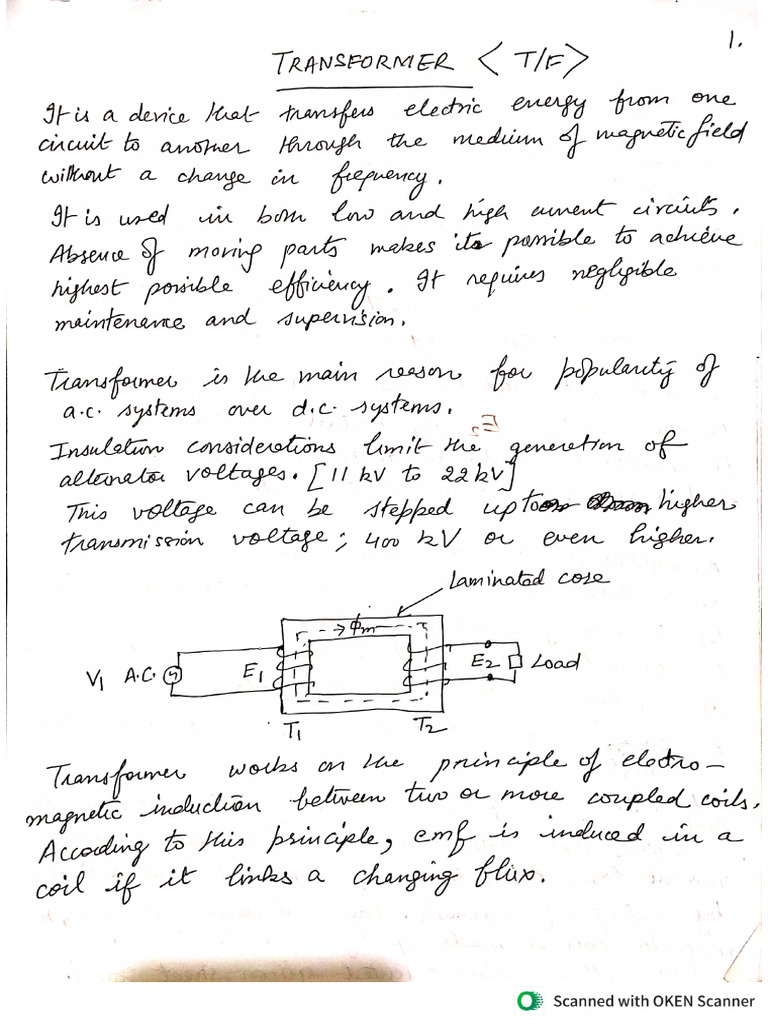 Single Phase Transformer | PDF