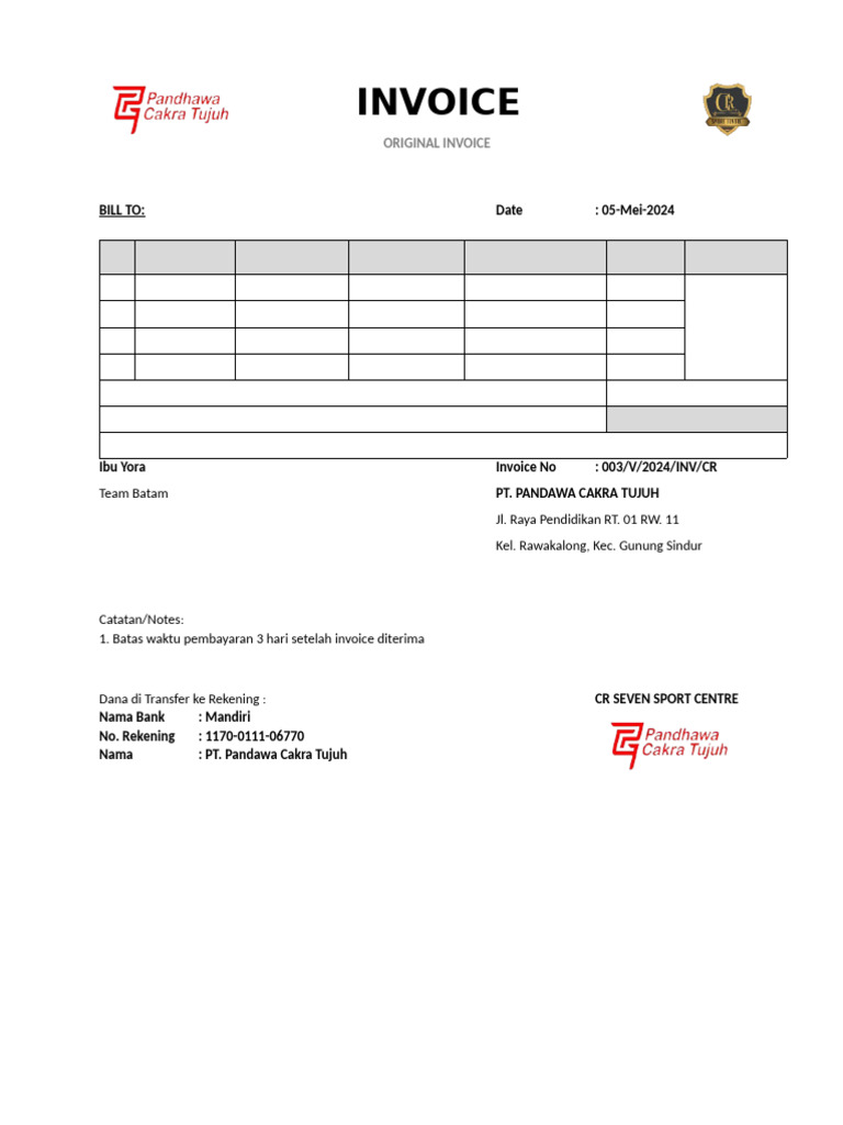 Original Invoice | PDF
